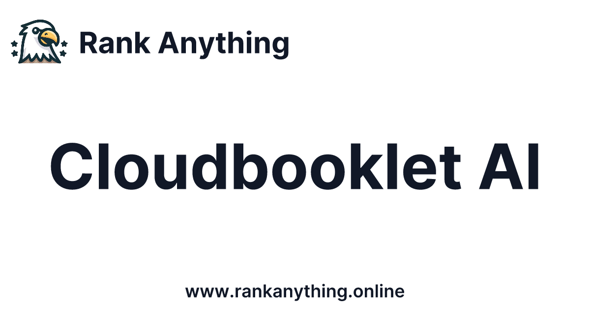 Cloudbooklet AI | Rank Anything